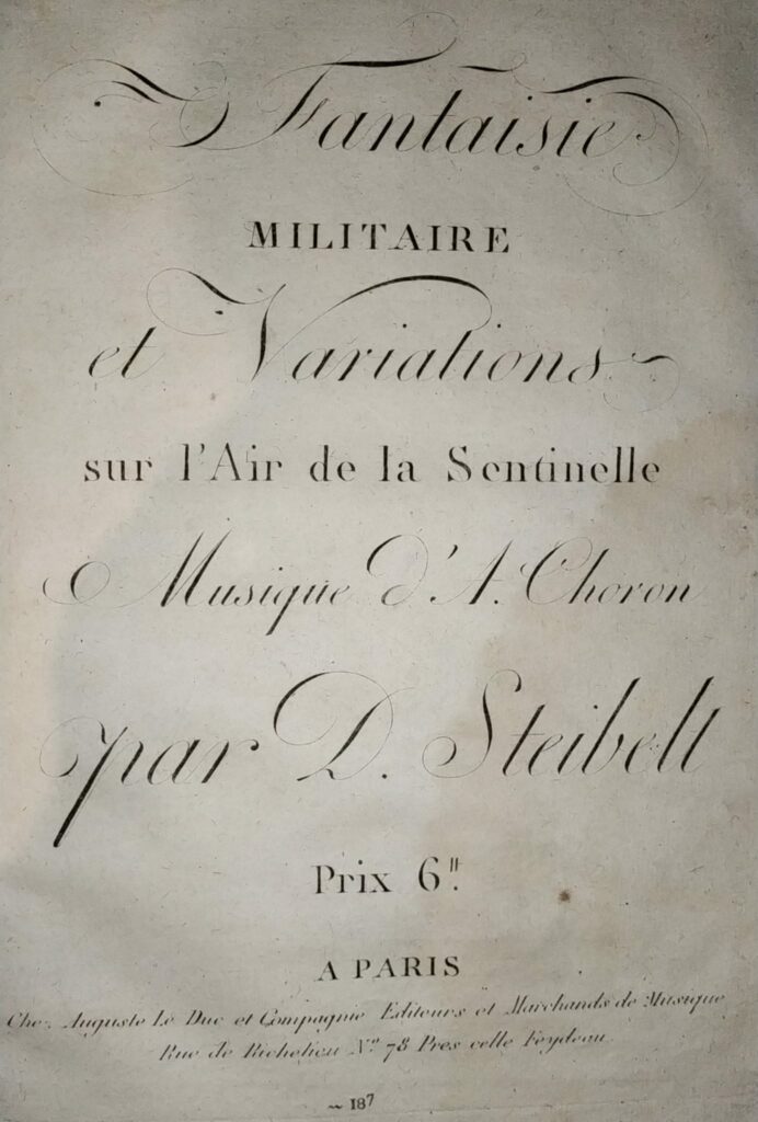 Steibelt, D. – Military Fantasy & Variations on the Air of the Sentinel ...